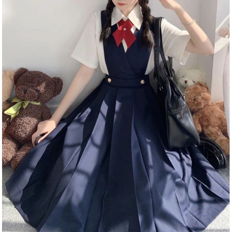 Japanese Lolita Kawaii JK Uniform Y2k Preppy Style XS - M Preloved | Shopee Philippines
