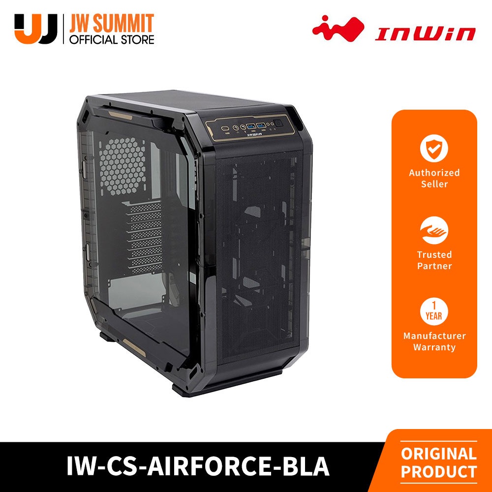 Inwin Airforce Mid-Tower Phantom MATX Black Desktop Case (IW-CS ...