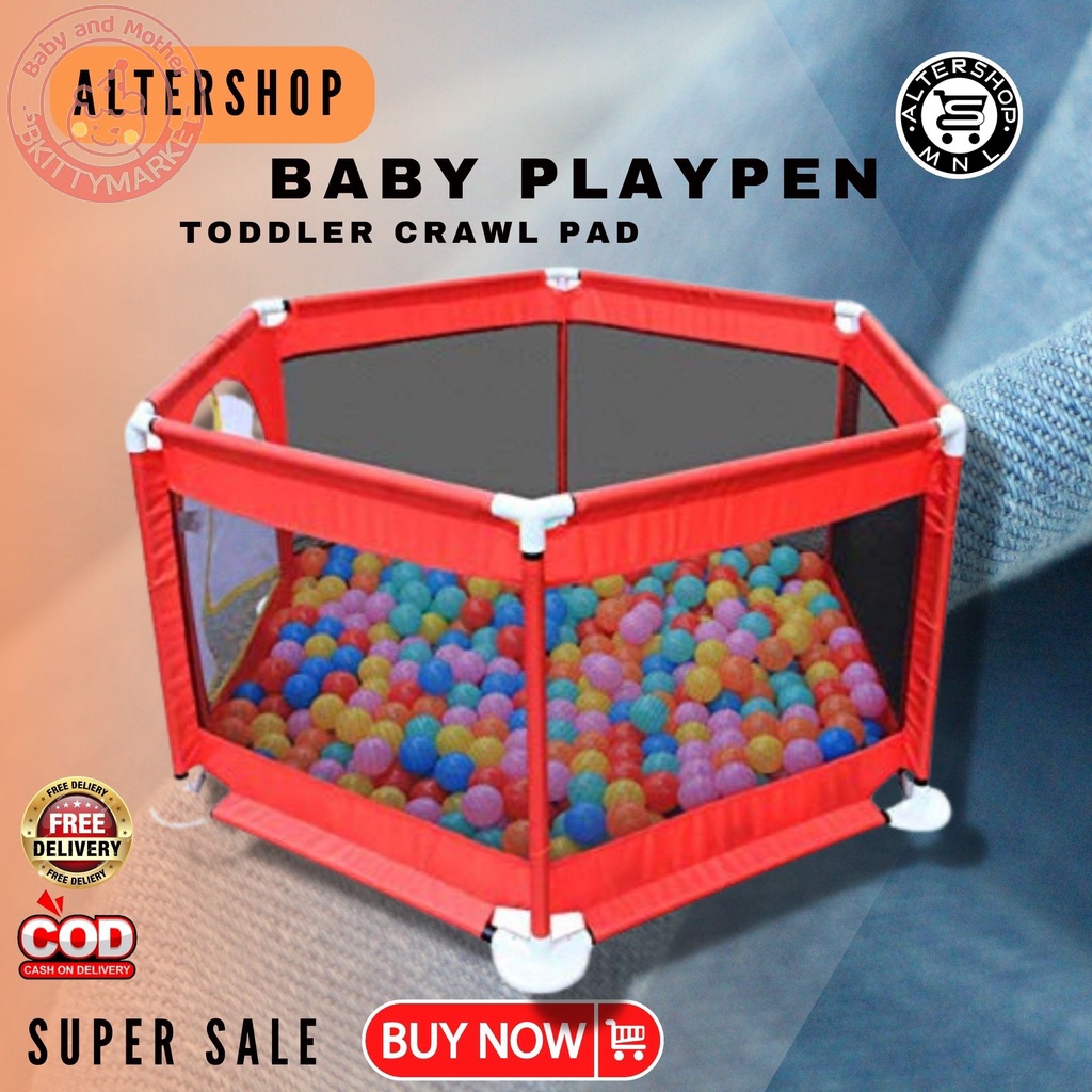 Baby Playpen Free 20pcs Balls Baby Playpen Toddler Crawl Pad Guardrail ...