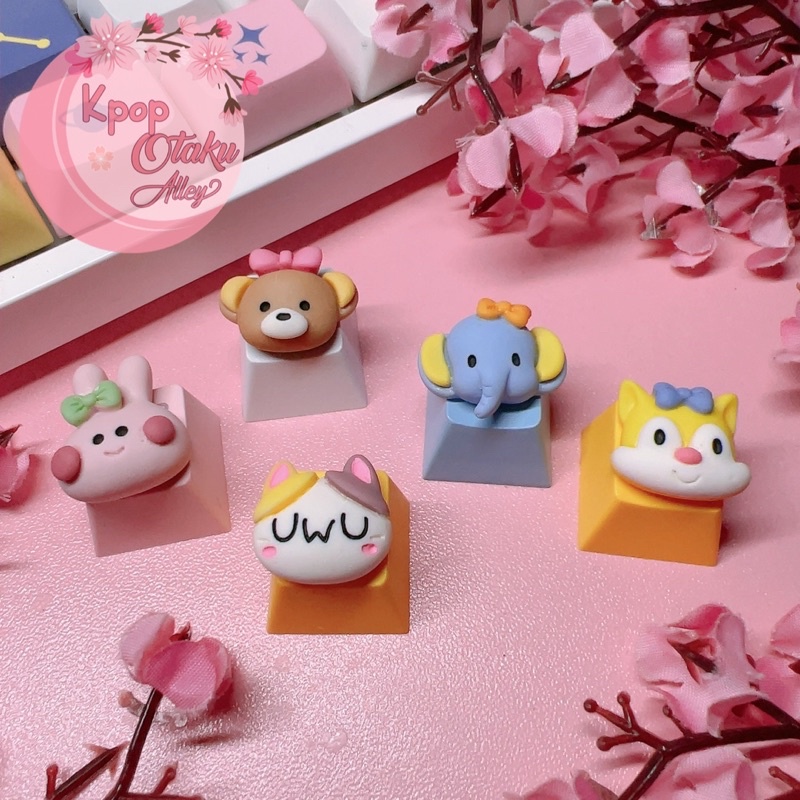 Mini Kawaii Animal Artisan Keycap | Kpop Otaku Alley Keycaps | Shopee ...