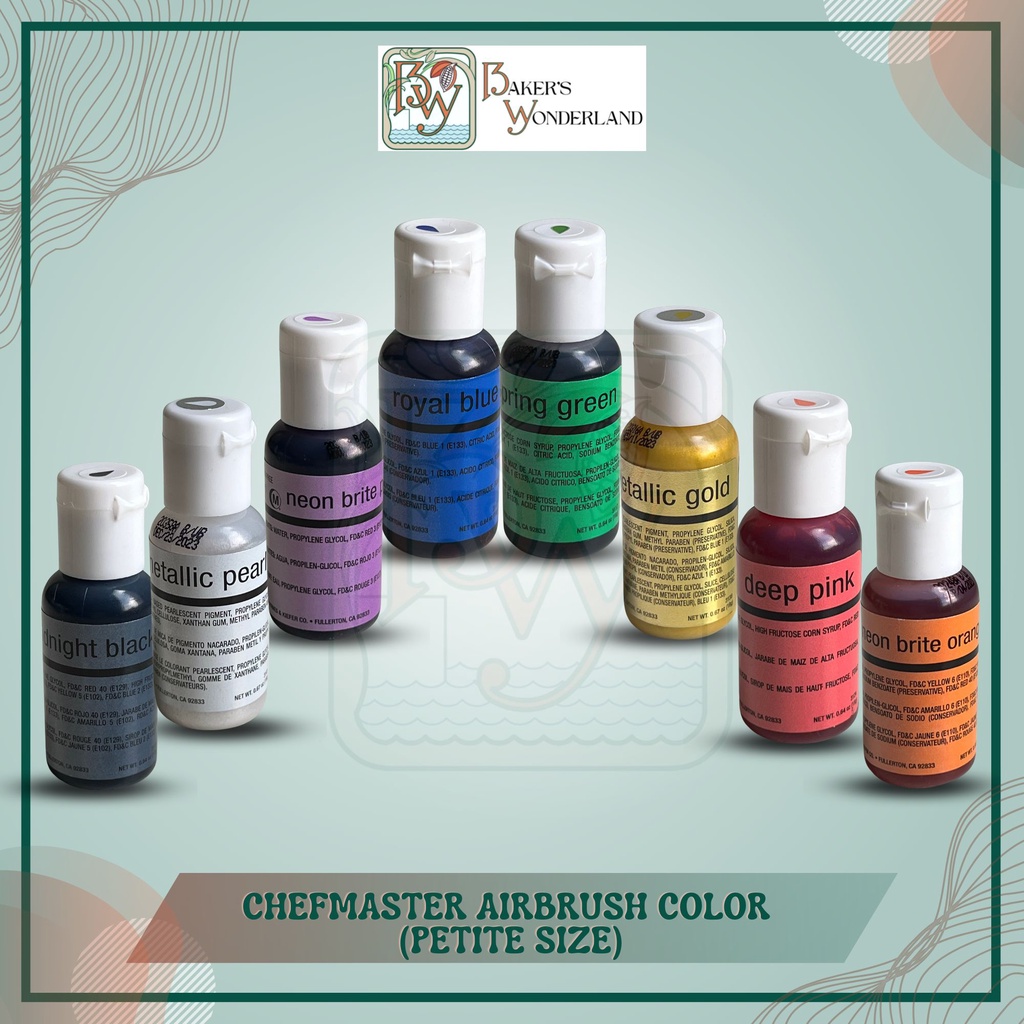 Chefmaster Airbrush Food Color (Petite Size) | Shopee Philippines