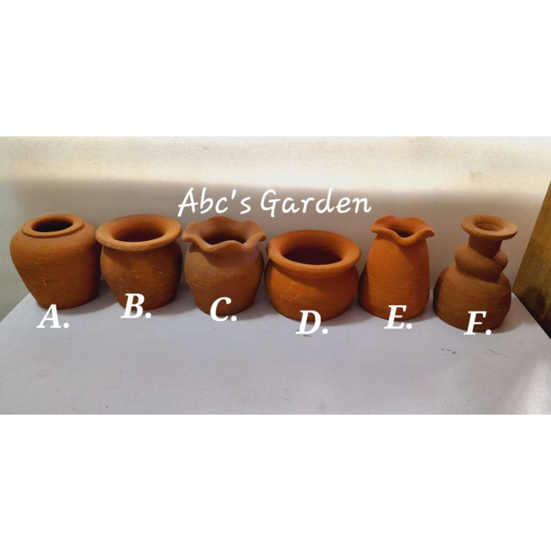 Jar (made of clay) 8 designs (with Hole) | Shopee Philippines