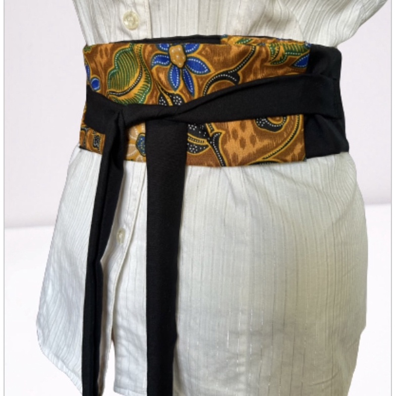 Brown mixed batik obi belt | Shopee Philippines