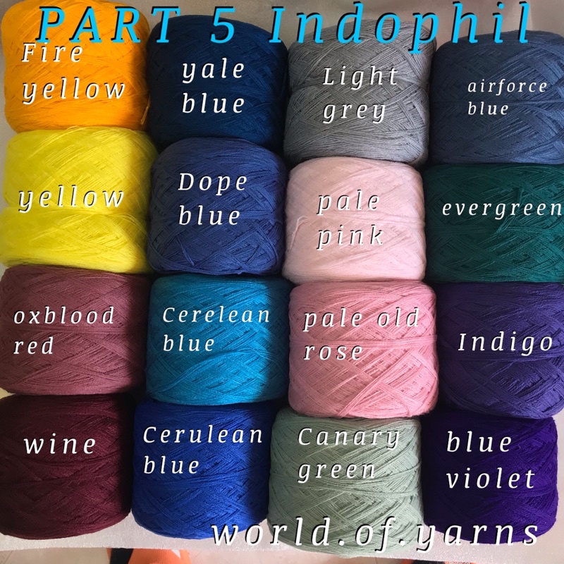 PART:5 Indophil/ Acrylic Yarn(4 ply)--MORE colors in Part 1,2,3&4 ...