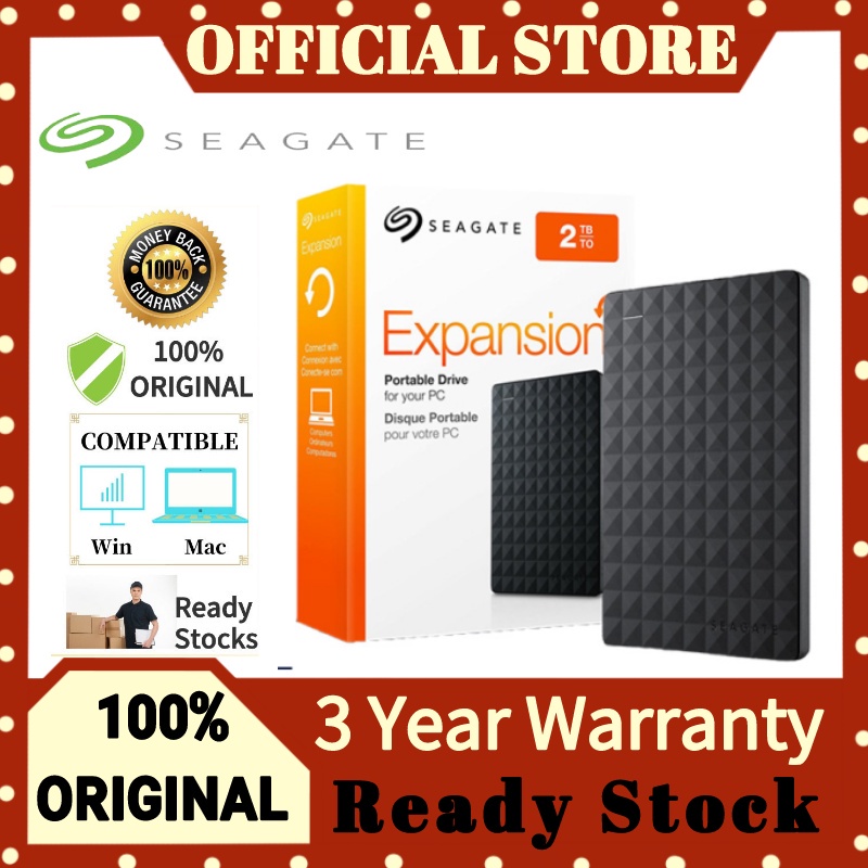 Seagate Hard Drive Expansion USB 3.0 HDD High Speed Hard Drive 2TB 1TB ...