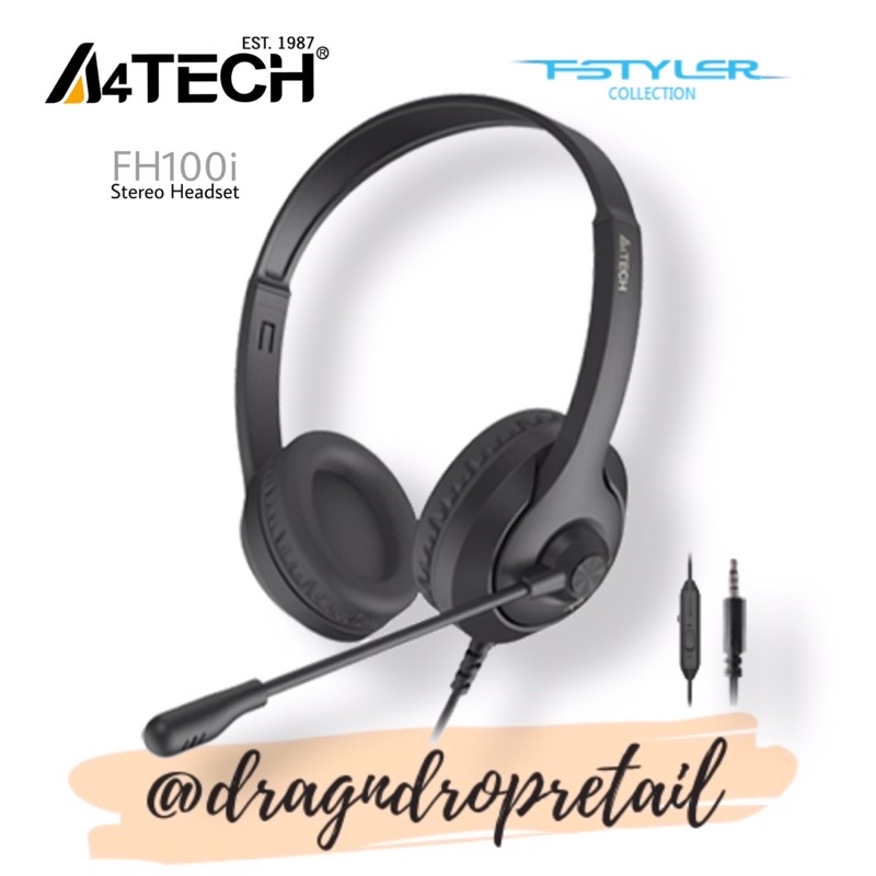 A4tech Fstyler Fh100i 3 5mm Trrs Jack Plug Stereo Headset Headphone