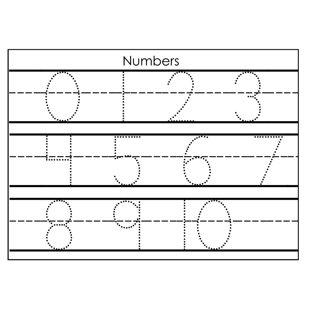 Reuseable Laminated Educational Numbers Wall Chart/Tracing for Kids A4 ...