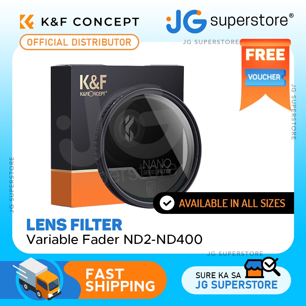 K&F Concept ND2 to ND400 Variable Fader ND Lens Filter for DSLR and Mirrorless Cameras (ALL ...