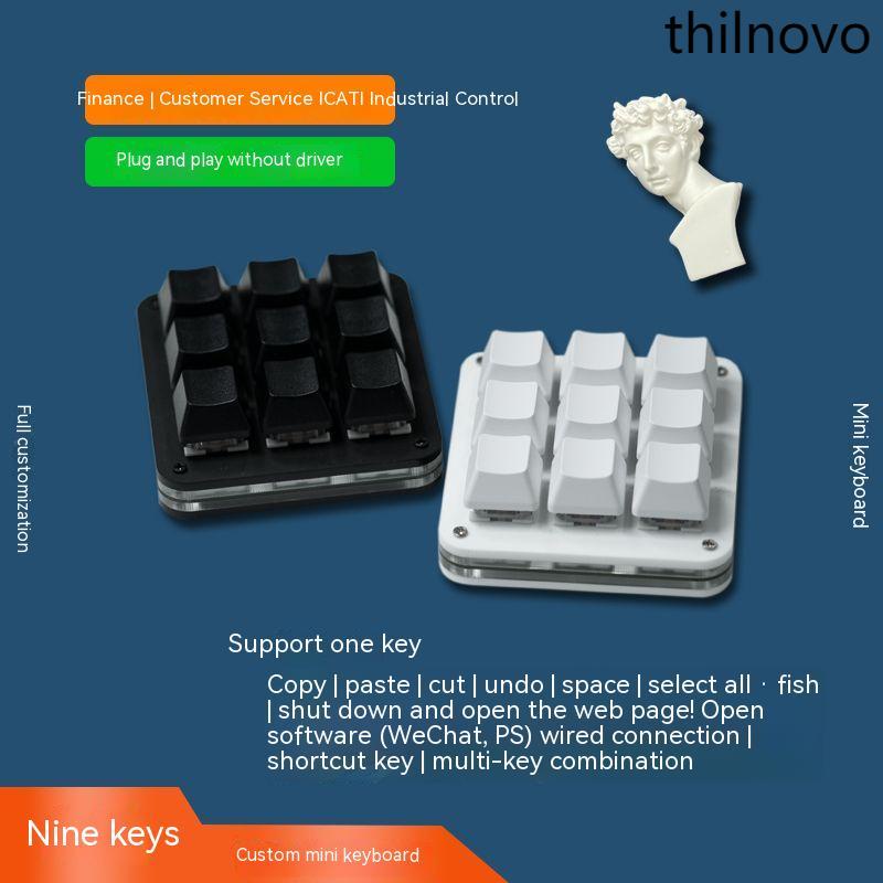 Nine-key Mini Mechanical Keyboard personality custom drive - free copy ...