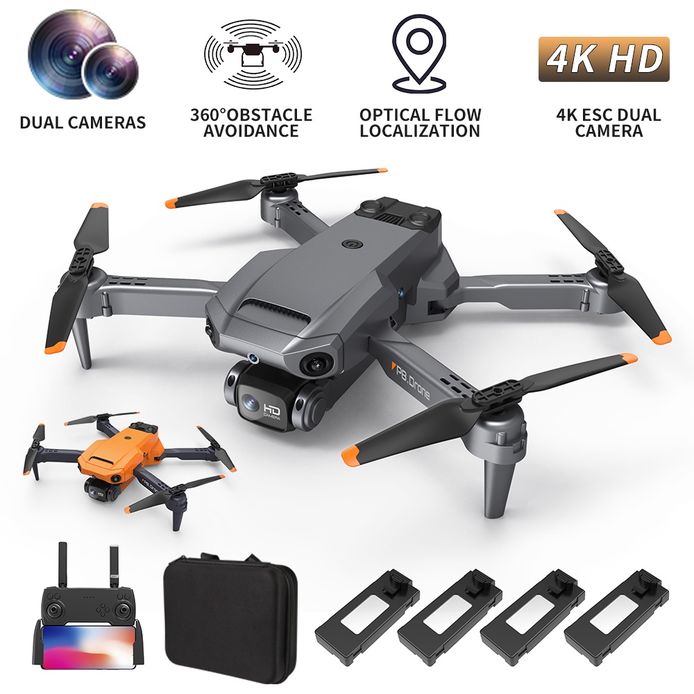 ﺴ P8 Mini Drone with 4K Dual Camera Wifi FPV Four Sides Infrared ...