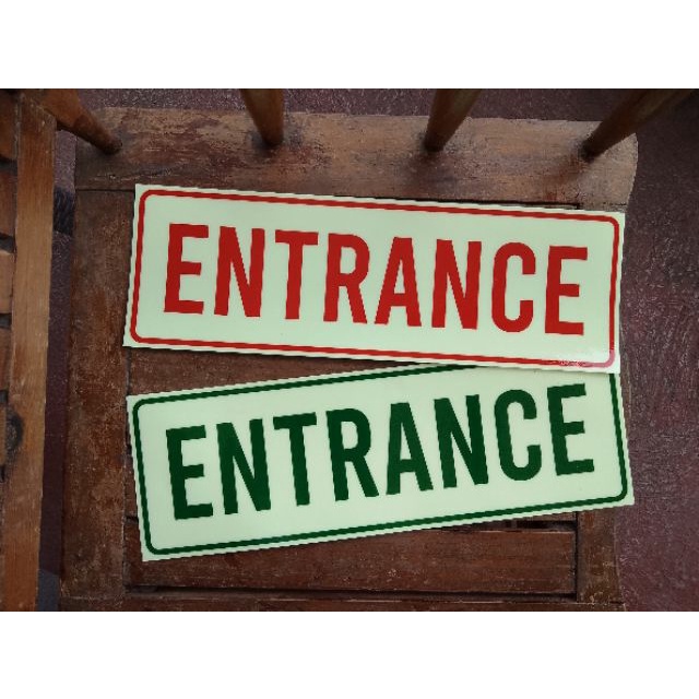 Luminous Entrance Sign Sticker | Shopee Philippines