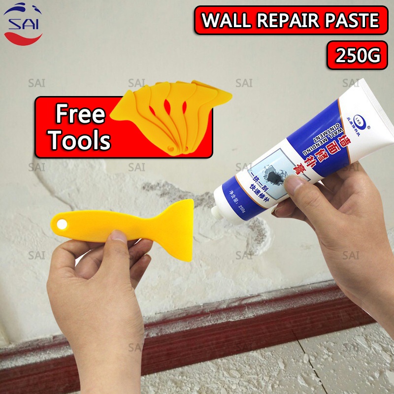 250G Universal Wall Fix Wall Repair Cream Sealant Cream Send Scraper ...