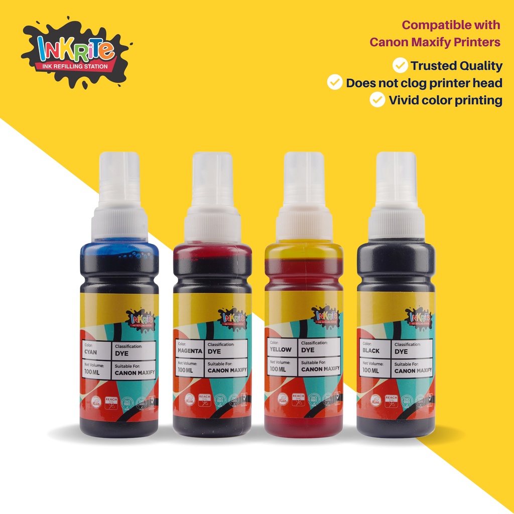 Inkrite Ink for Canon Maxify Printers, 100 ml | Shopee Philippines