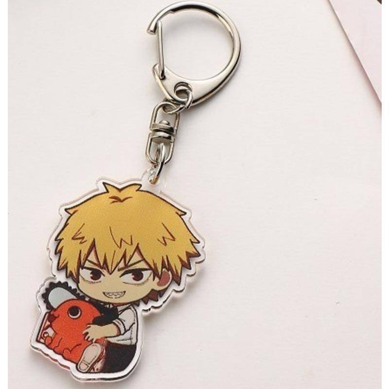 7 Styles Chainsaw Man Key Chain Ring Cute Anime Keyring Accessories ...