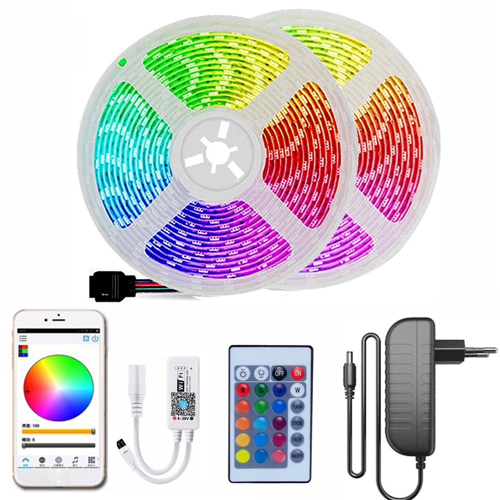 5m 10m 15m LED Strip 5050 IP65 RGB Strip LED Light Flexible Ribbon ...