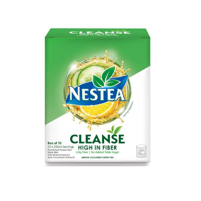 NESTEA Cleanse Lemon Cucumber Powdered Green Tea with Fiber 10 x 8.5g ...