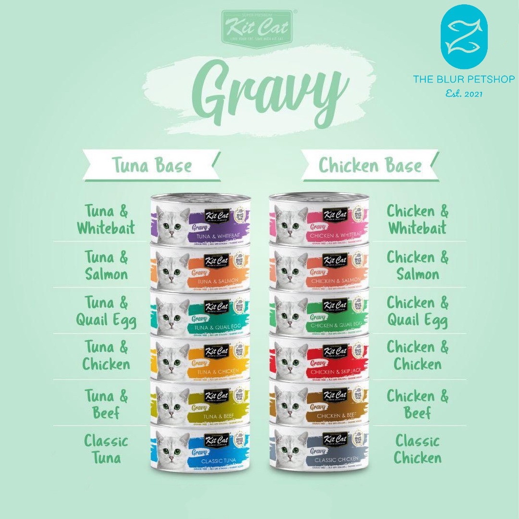 All Stages Adult Kitten 70g Kit Cat Kitcat Gravy Deboned Wet Can Food ...