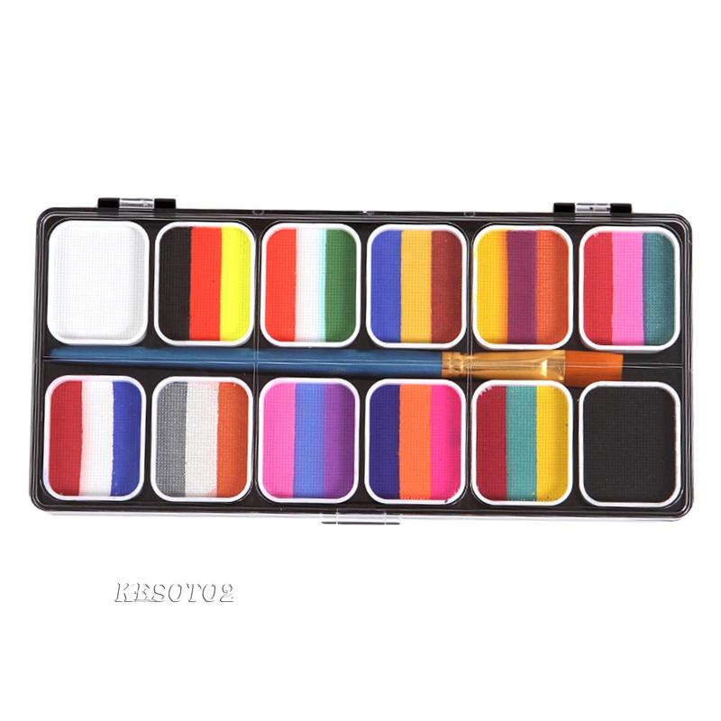 [Kesoto2] Face and Body Paint Theatre Facepaint Professional 10 Colors ...