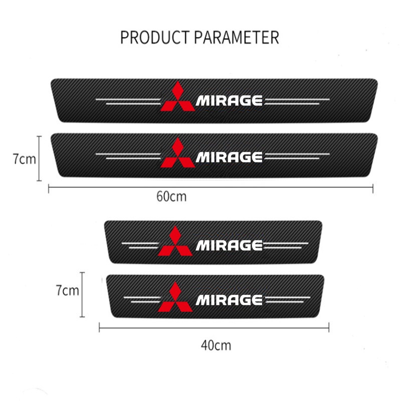 Car Door Sill Side Anti Scratch Protector Sticker Threshold Carbon ...