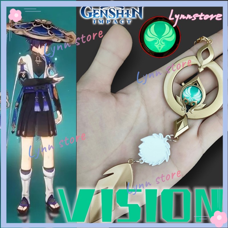 GENSHIN IMPACT Sumeru Anemo Element VISION Keyring SCARAMOUCHE Double ...