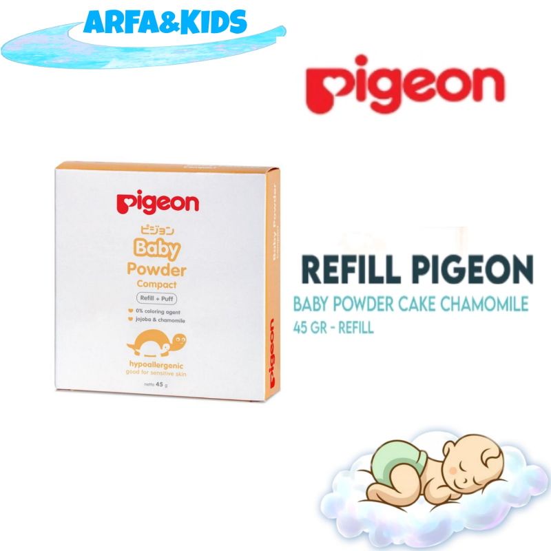 Pigeon Baby Powder Refill+Puff 45gr/ Pigeon Compact Powder Refill+Puff ...