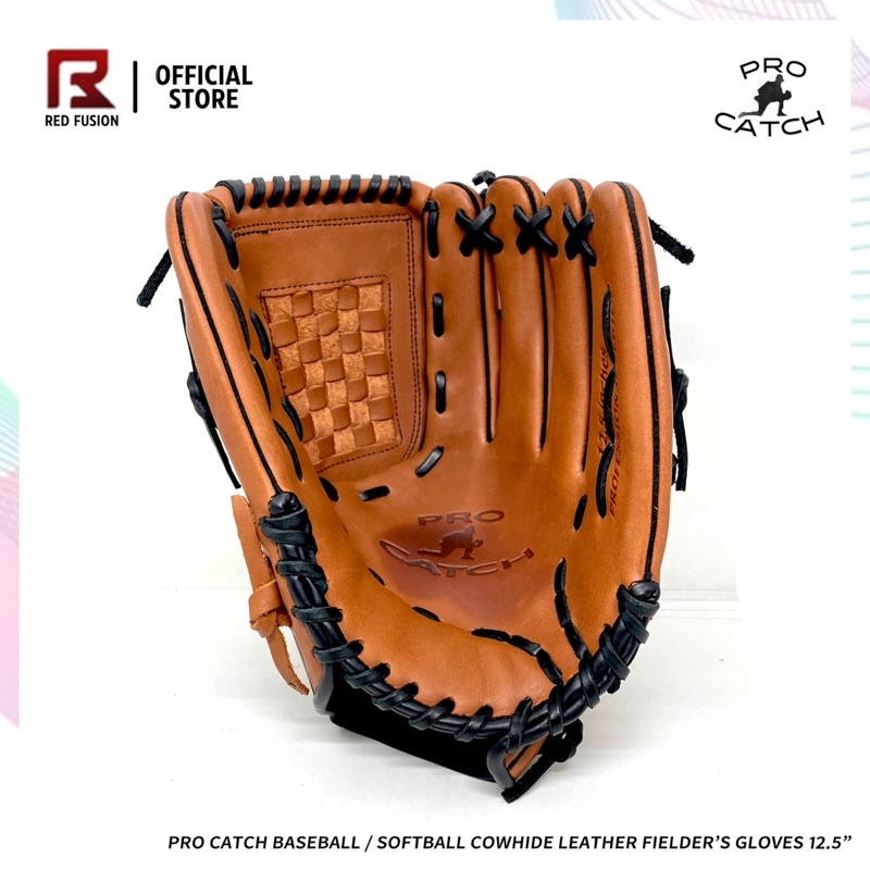 Pro Catch Cowhide Leather Baseball / Softball Fielder’s Gloves 12." | Shopee Philippines