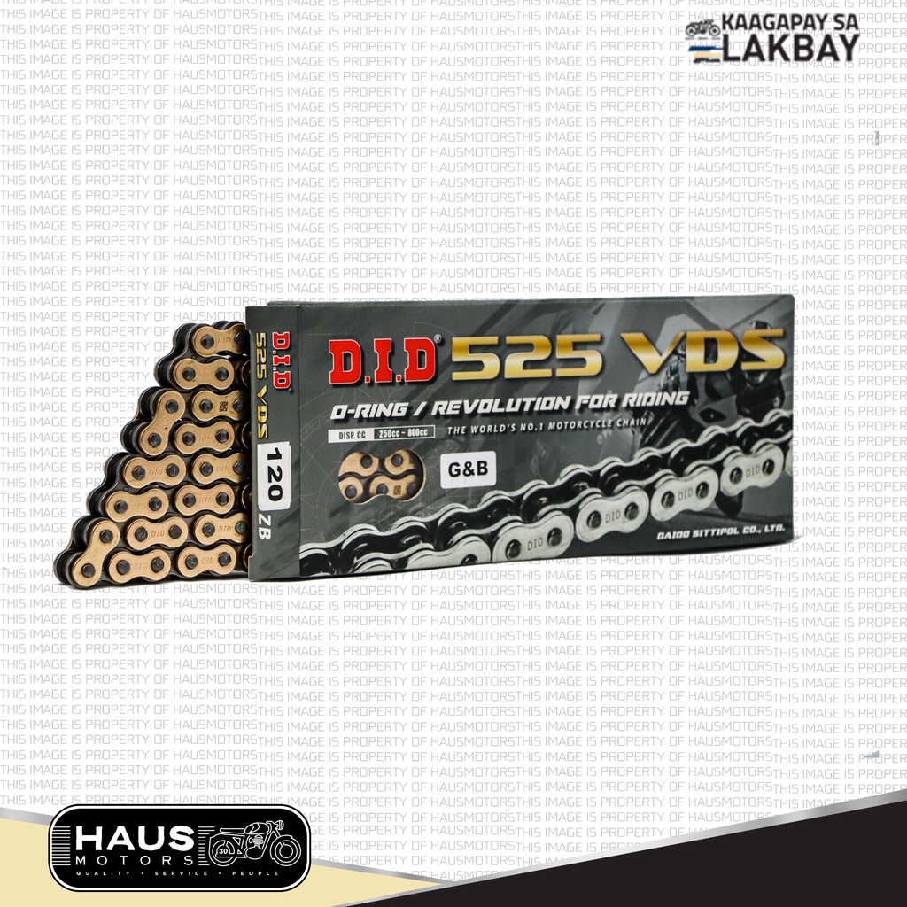 DID ROLLER CHAIN 525 VDS X 120L 130L GOLD AND STEEL | Shopee Philippines