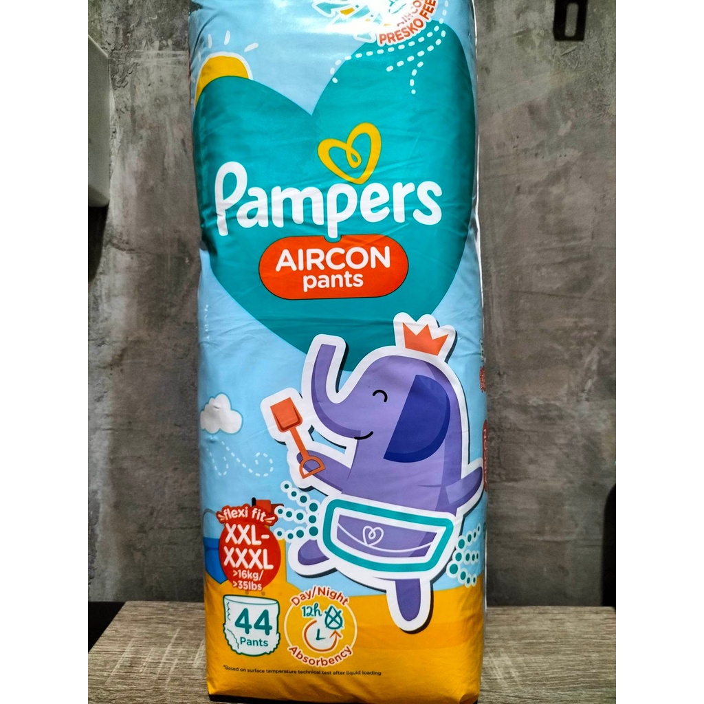 Pampers Aircon Pants Xxl-Xxxl 44 Pcs | Shopee Philippines
