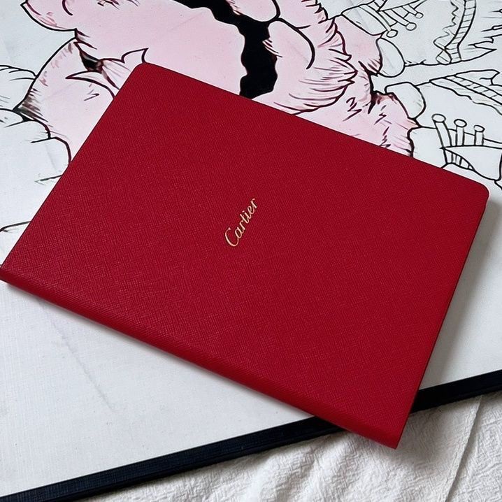 2022 Premium Notebook Jewelry Big Brand Red Notepad A5 Book Blank Page ...