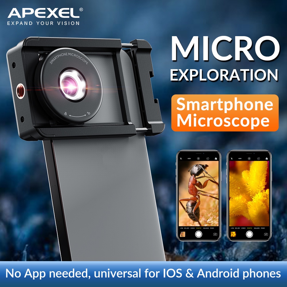 MS009 Portable Microscope Universal Mobilephone Microscope with 6 LED ...