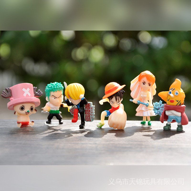 New Cartoon Mini One Piece Series Doll Straw Hat Luffy Chopper DIY ...