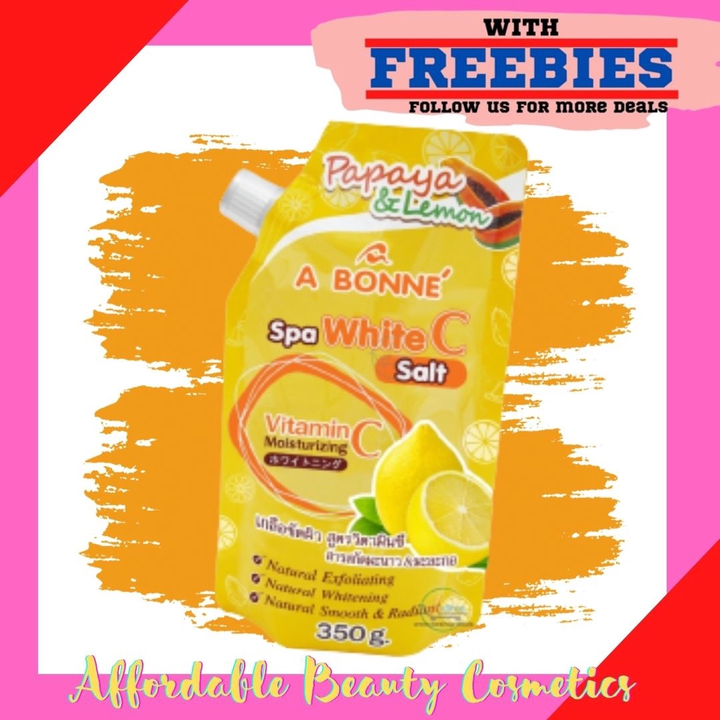 Abonne White Spa C Salt Papaya & Lemon 350g ( A098 ) | Shopee Philippines