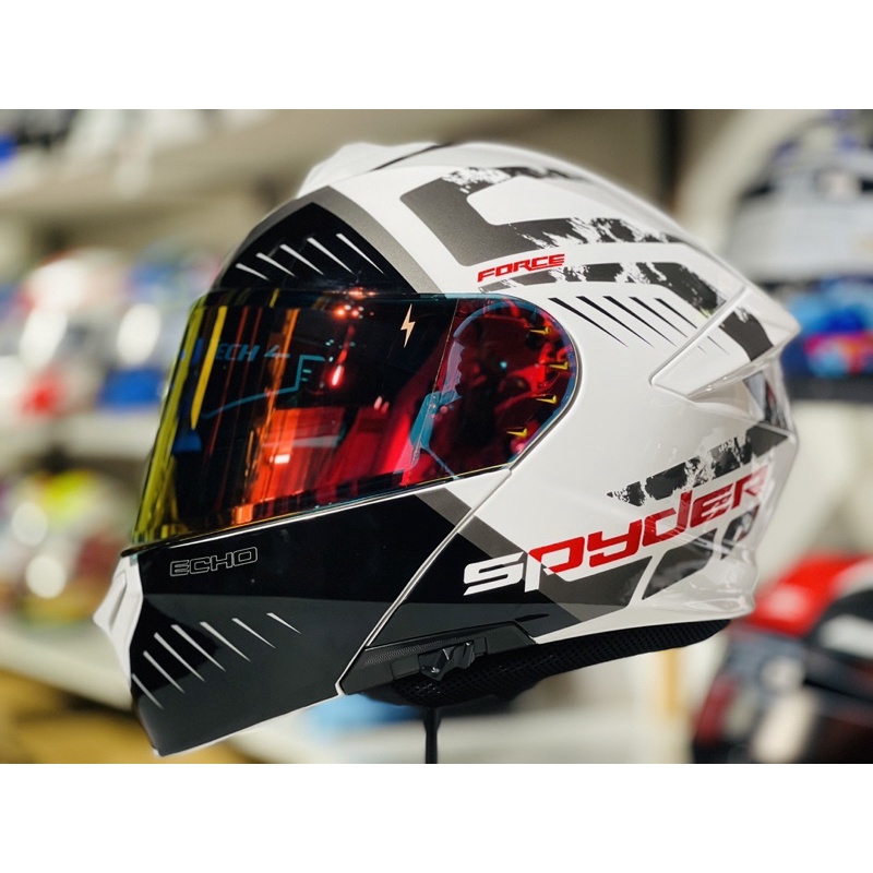 SPYDER FORCE S4 Modular Dual Visor Helmet + Free Clear Visor (ECHO ...