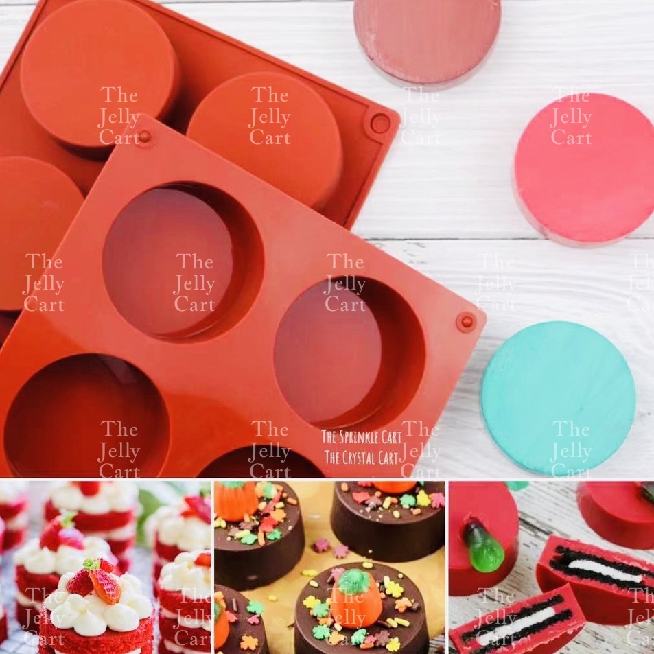 Silicone Round Cavity Biscuit Molder Chocolate Mold Dessert for Baking ...