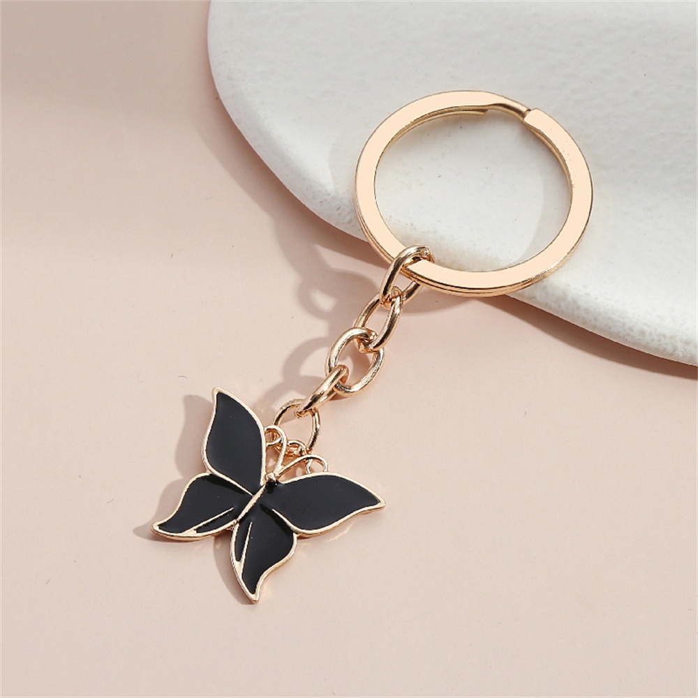 Metal Butterfly Keychains Women Handbag Charms Exquisite Keyring For ...