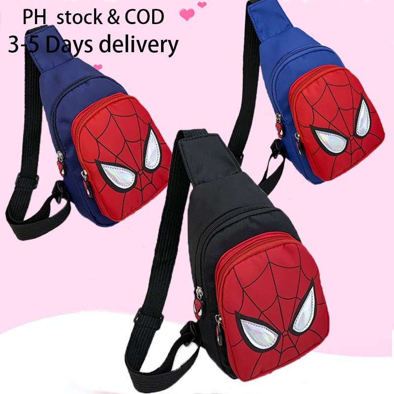[PH STOCK & COD]Spiderman Bag Kids Cartoon Spider Man Crossbody Chest ...