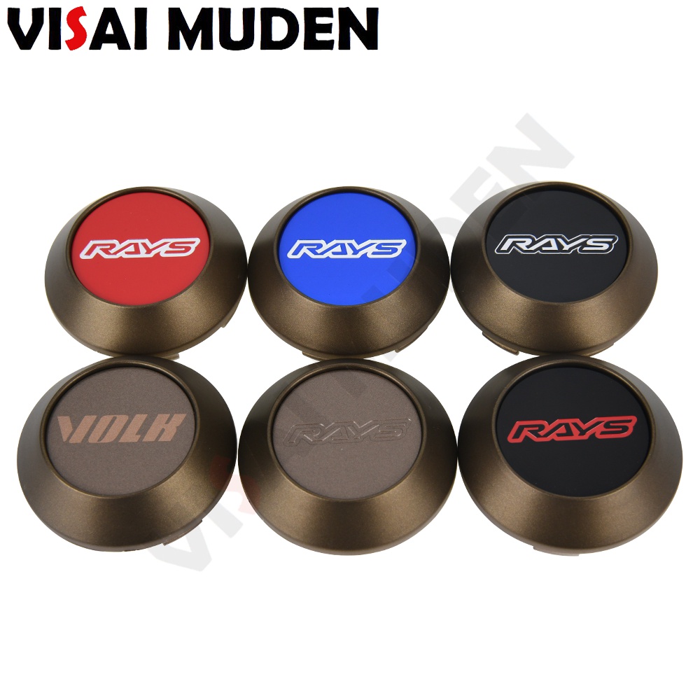 4PCS OD 68MM / ID 62MM Bronze Sport Rim Cap VOLK RAYS Racing Logo ...
