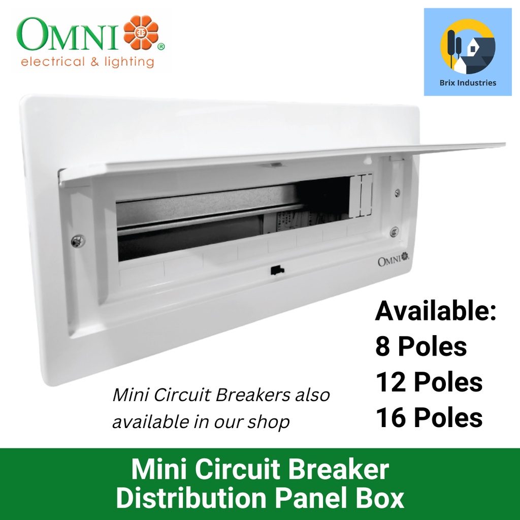 Omni Distribution Panel Box for Mini Circuit Breaker 8 12 or 16 Poles ...