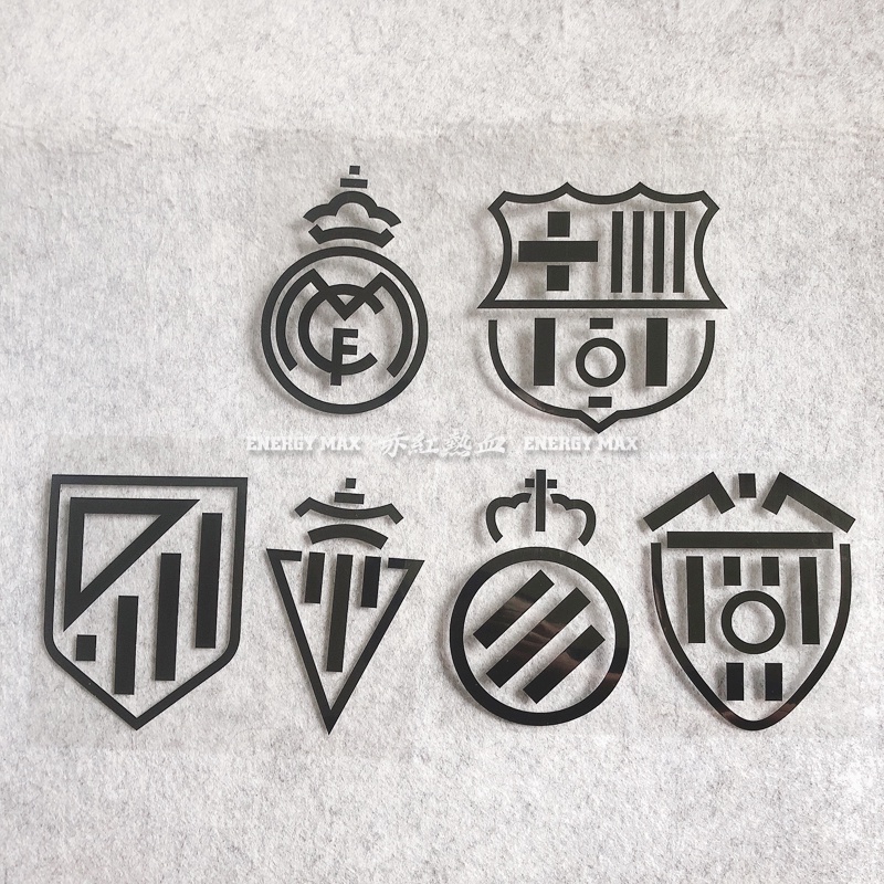 Barcelona Football Team Club Logo Car Sticker Real Madrid Messi Soccer ...