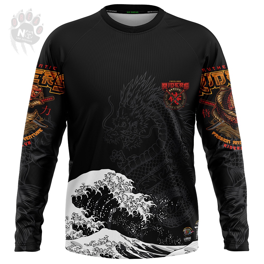 Motorcycle Jersey Long Sleeve Raider FEARLESS RIDER JAPANESE FULL ...
