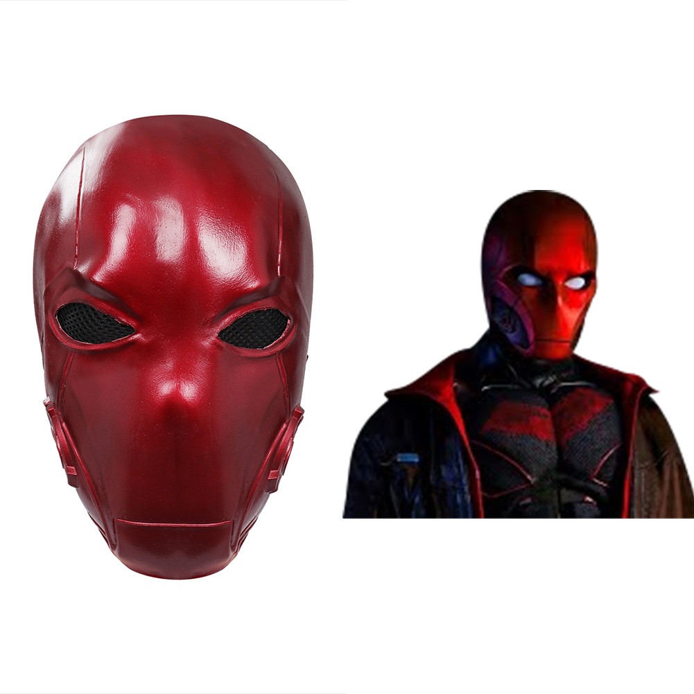 Red Hood Jason Todd Mask Cosplay Latex Mas Helmet Masquerade Halloween ...