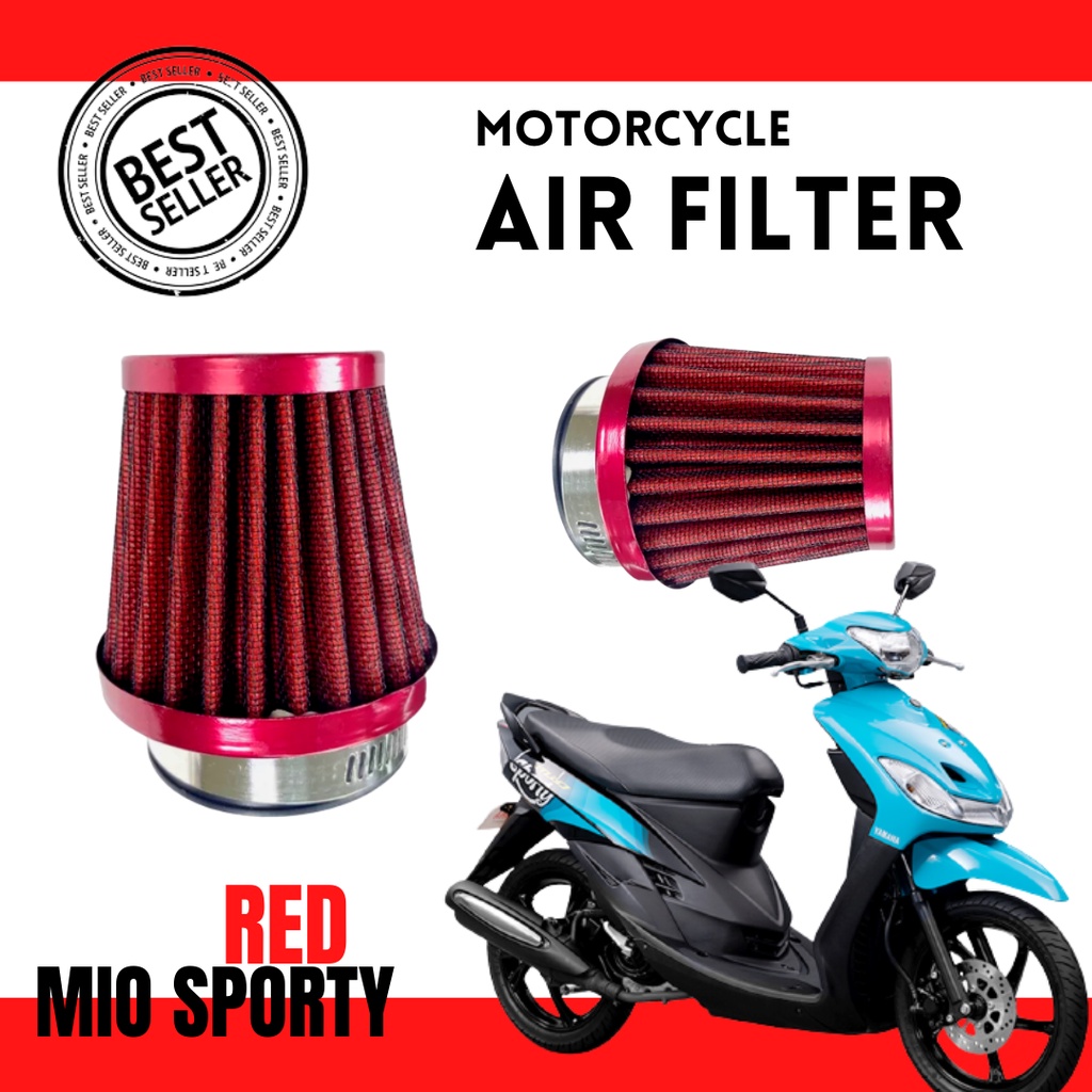 MOTORCYCLE AIR FILTER FOR MIO SPORTY| RED | MOTOR AIR CLEANER ...