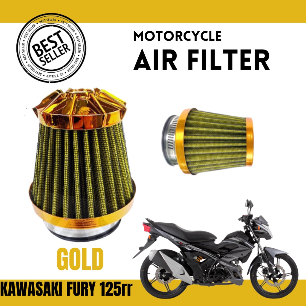 MOTORCYCLE AIR FILTER FOR KAWASAKI FURY 125rr | GOLD | MOTOR AIR ...