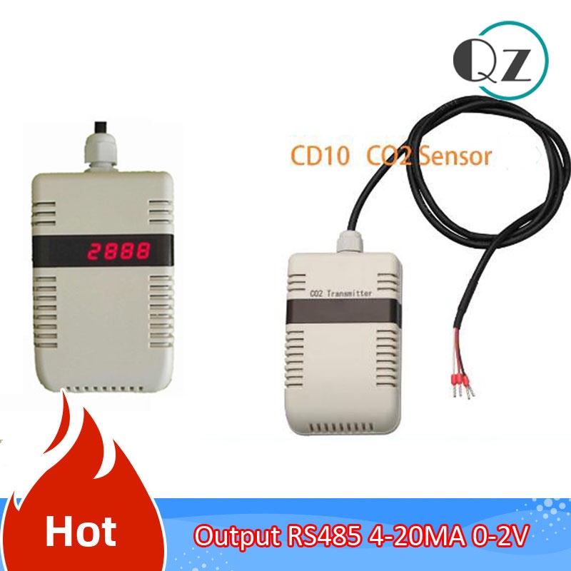 CD10 Carbon Dioxide Sensor Infrared CO2 Transmitter RS485 Modbus 4-20MA ...