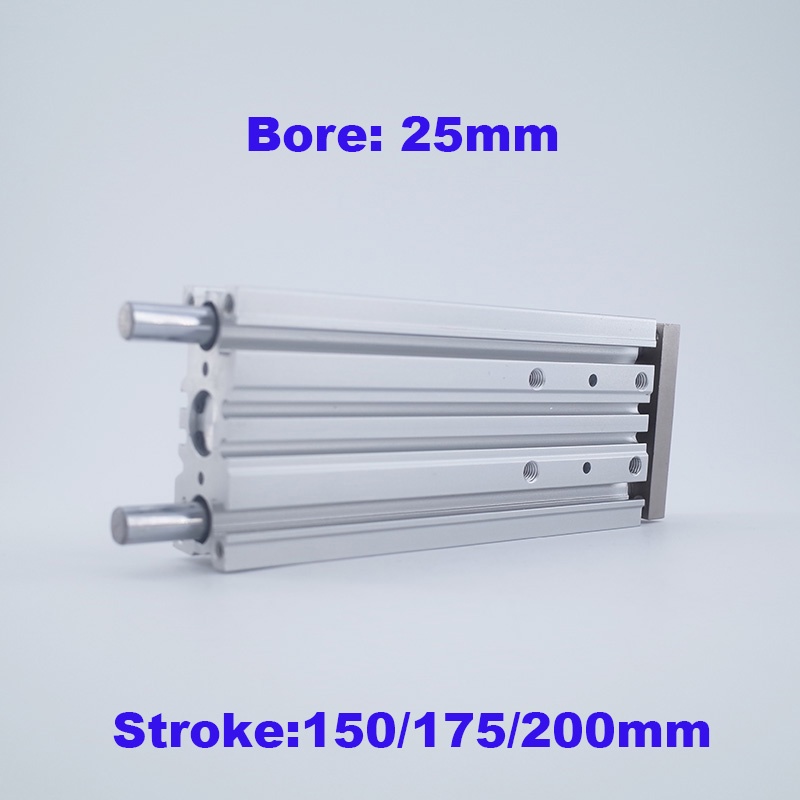 GOGO ATC Bore 25mm stroke 150/175/200mm pact guide cylinder MGPM Slide ...
