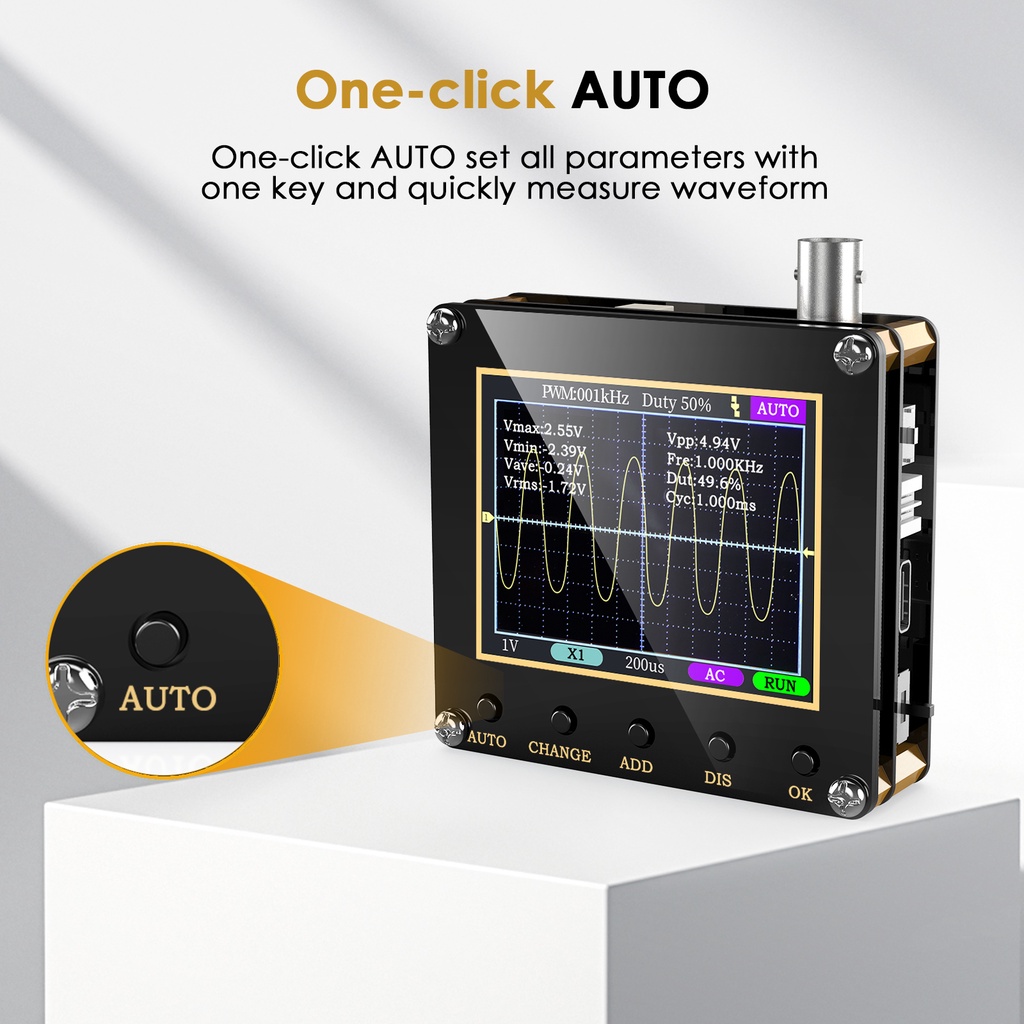 FNIRSI 138Pro Mini Handheld Digital Oscilloscope Kit 2.5MS/S High ...