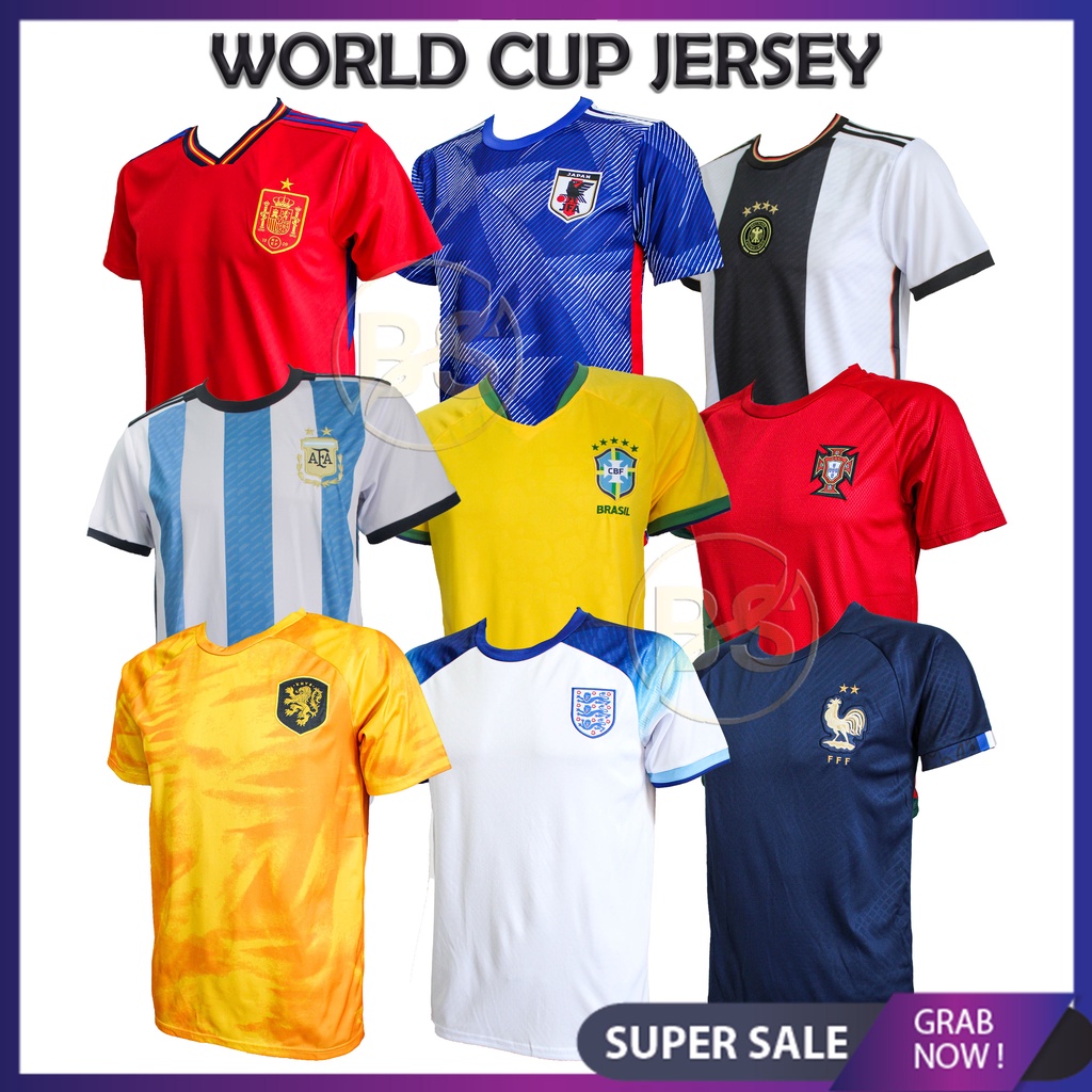 MEN JERSEY 2022 FIFA WORLD CUP T-SHIRT SOCCER CLUB FOOTBALL / BAJU ...