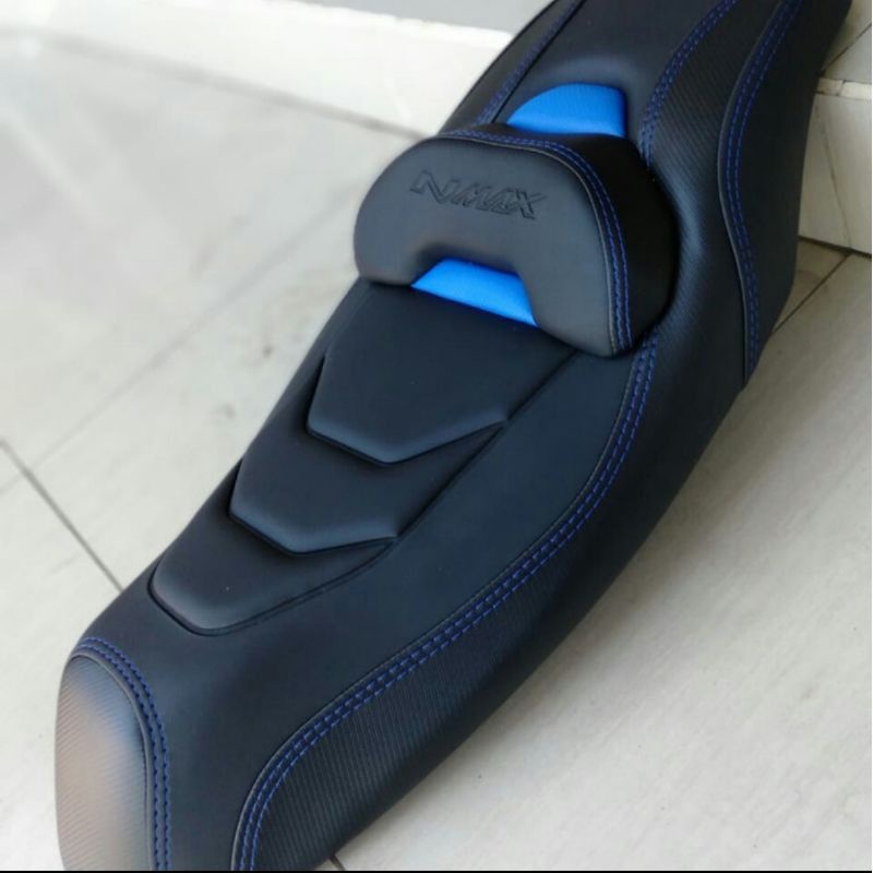 European Motorcycle Seat Leather Plus Backrest Nmax Aerox Vario Etc ...