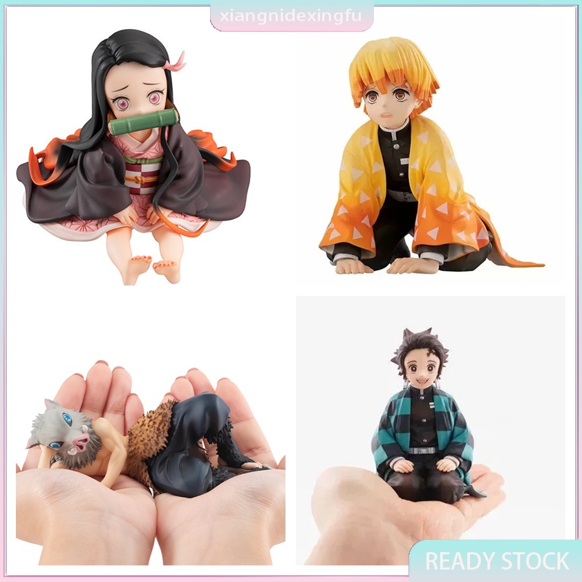 Demon Slayer Tanjirou Nezuko Zenitsu Inosuke Mini Model Action Figure ...
