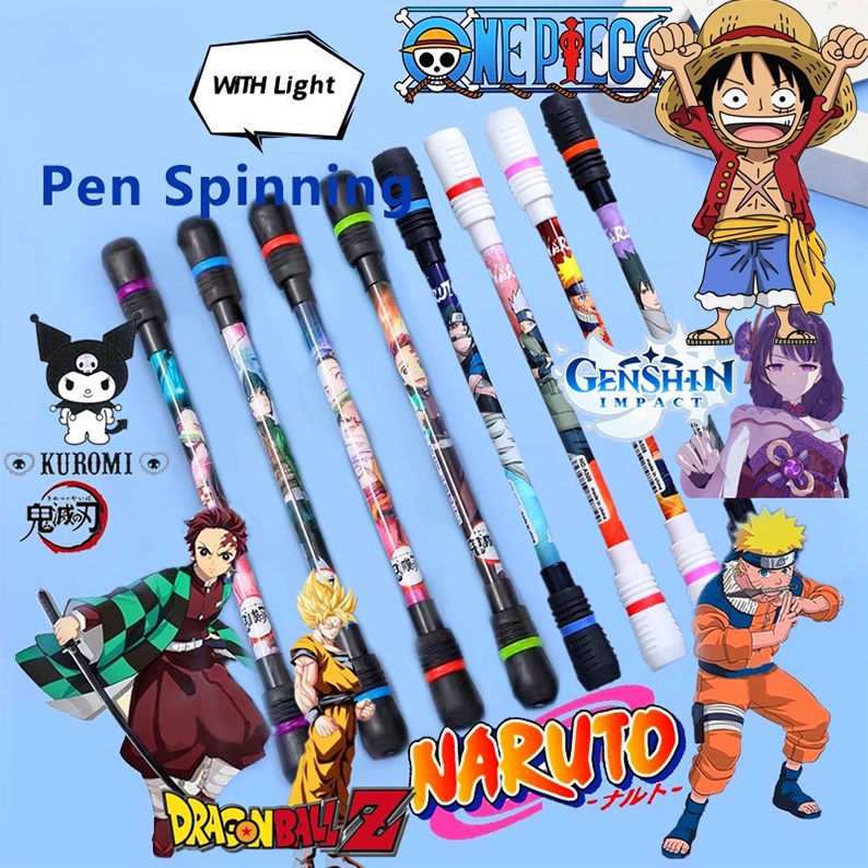 1Pcs Naruto One Piece Spinning Pen Spining Spin Balance Pen Oily Pen ...